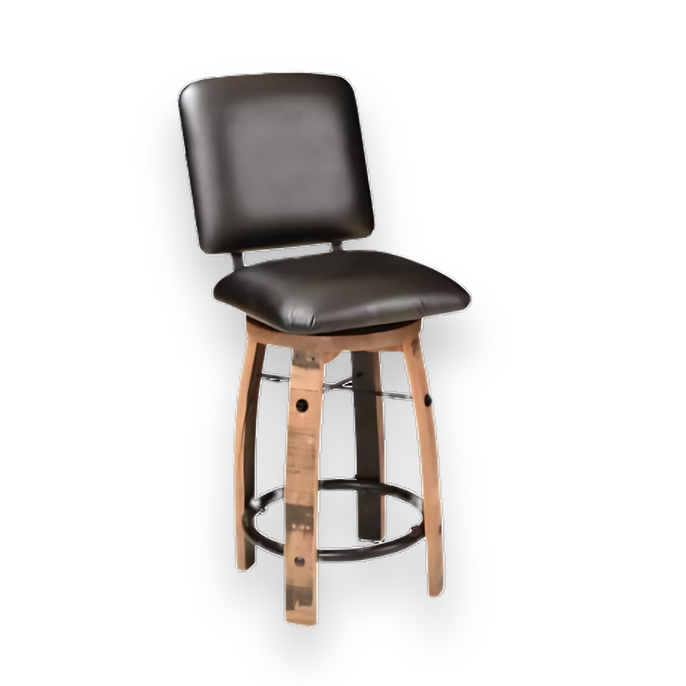 Bar Stool Cushioned Seat With Back Cushion – Wood and Barrel