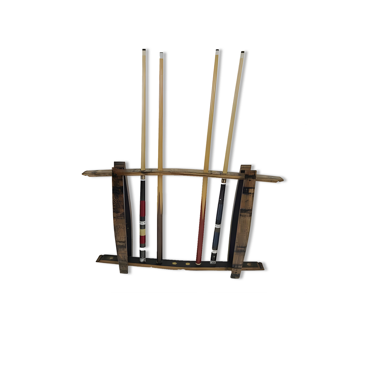 Pool Cue Rack Holds Up to 8 Billiard Sticks, Freestanding, Hand Made S ...